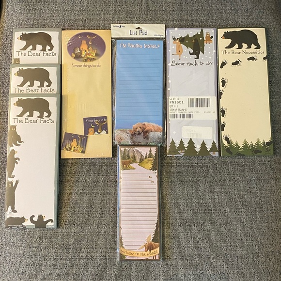 Other | Bear Cabin Rustic Theme Notepads | Poshmark